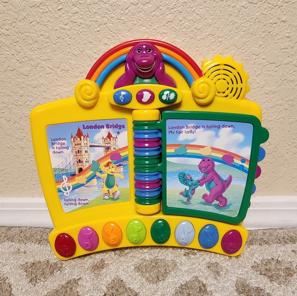 Mattel | Toys | Mattel Barney Musical Nursery Rhymes Piano Book | Poshmark
